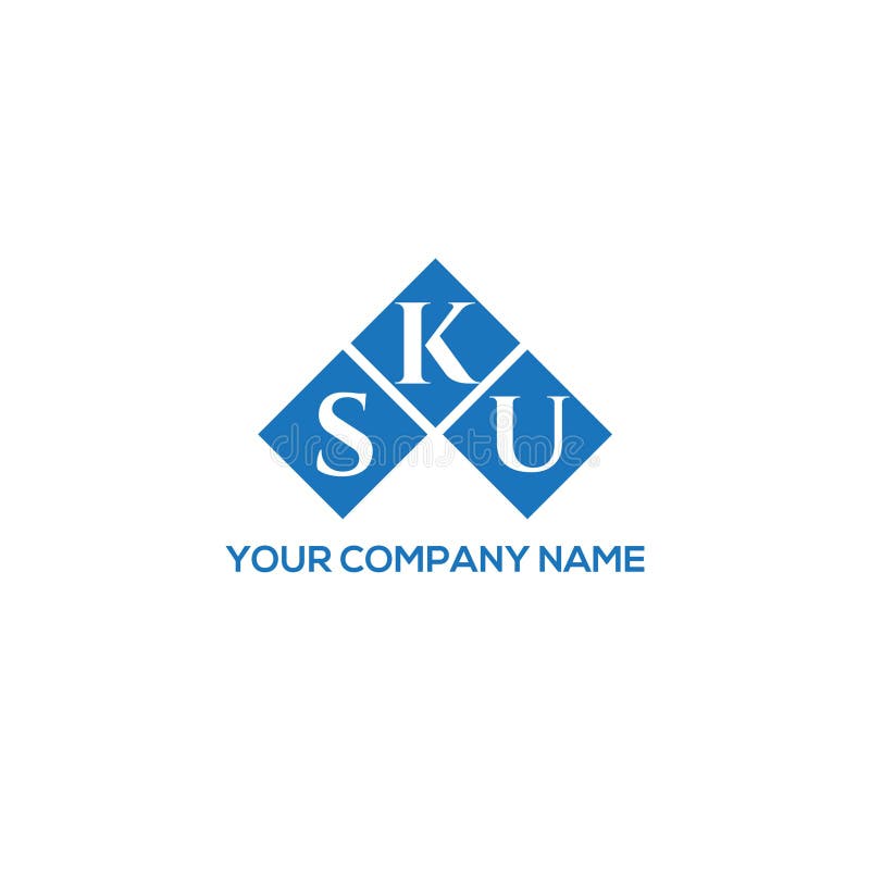 SKU Letter Logo Design on WHITE Background. SKU Creative Initials ...