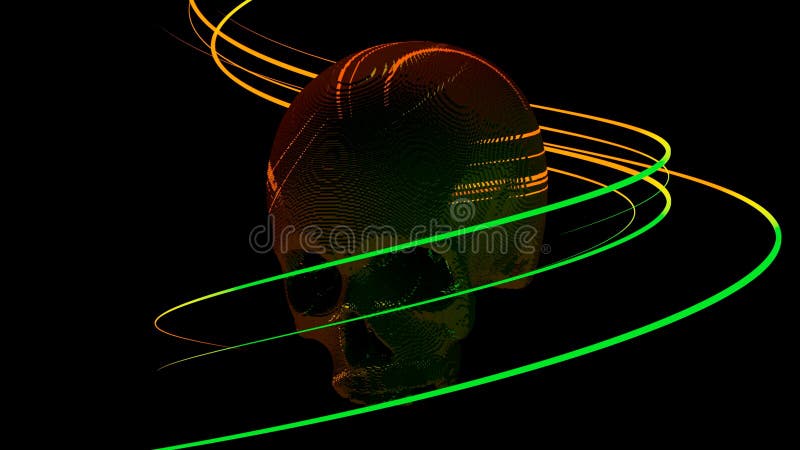 A Skull in Abstraction. Design Stock Illustration - Illustration of ...