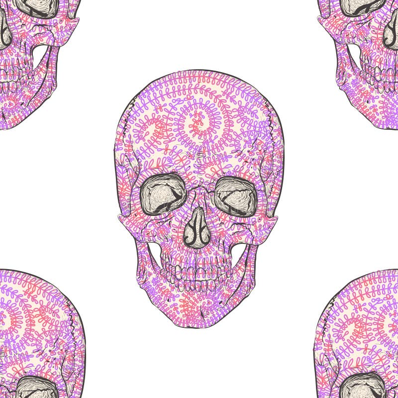 Small Skull Pattern Stock Illustrations – 195 Small Skull Pattern Stock ...