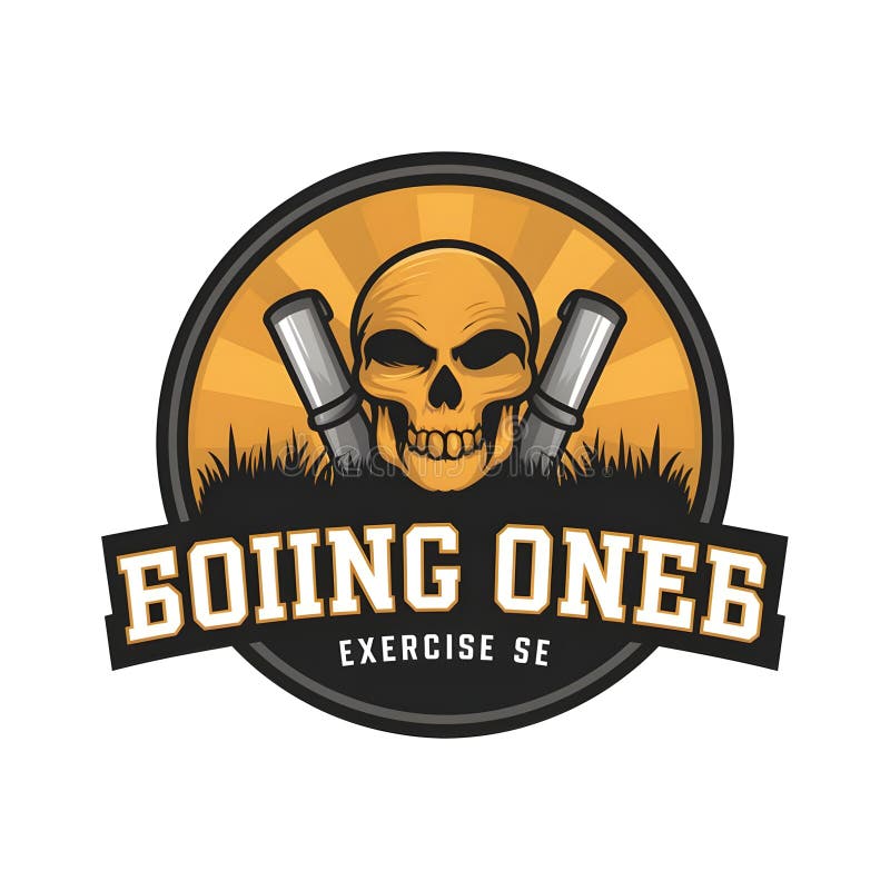 SKULL BOLD LOGO DESIGNS for EXERCISE TEES Stock Image - Image of brands ...