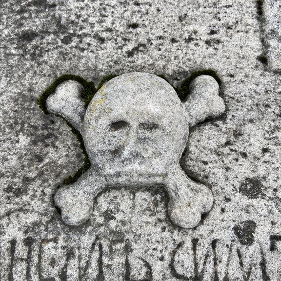 Skull and Bones (dead Head) Stock Image - Image of gravestone, dead ...