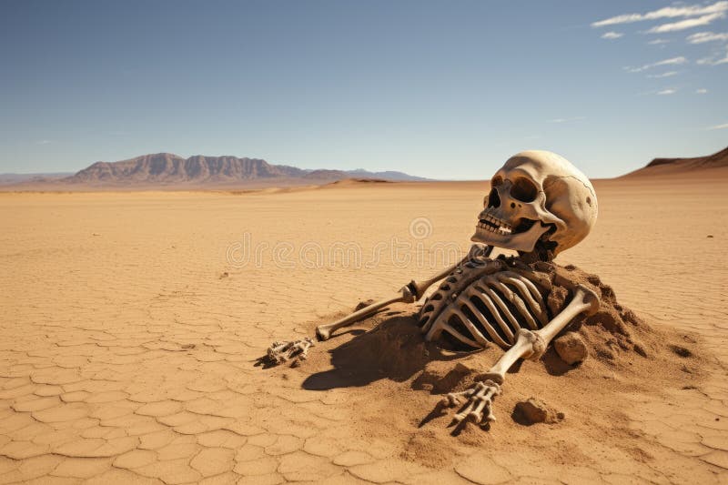 Skull and Bones in the Desert of Sossusvlei, Skeleton in the Desert ...