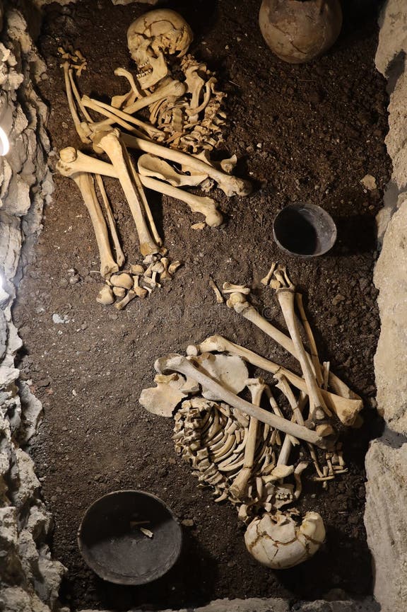 Skull and Bones Digged from Pit in the Scary Graveyard of Prisoners ...