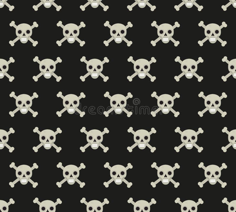 Skull and Bones Seamless Pattern. Skeleton Repeating Texture. Skulls ...