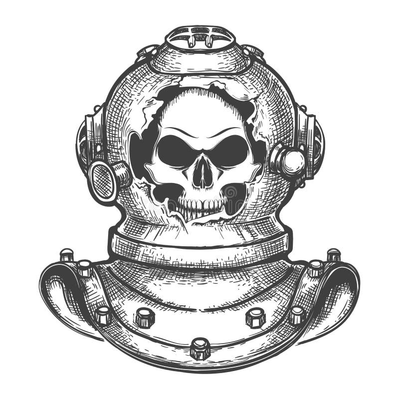 Diving Helmet Skeleton Stock Illustrations – 6 Diving Helmet Skeleton ...