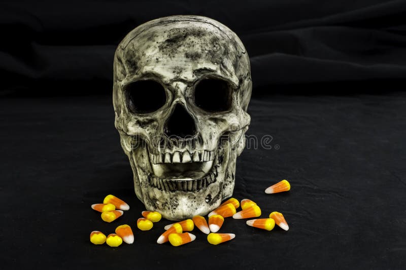 Skull and Candy Corn stock photo. Image of candy, teeth - 48793912