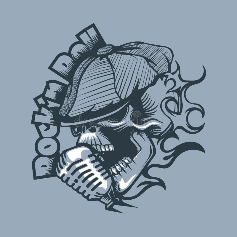 Skull Singing Stock Illustrations – 192 Skull Singing Stock ...