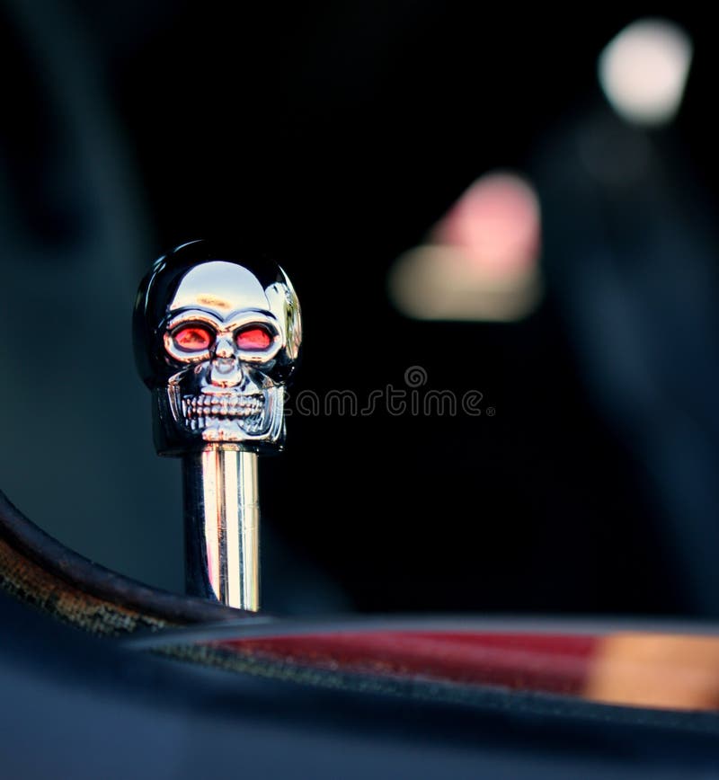 Skull Car Door Lock Knob stock image. Image of metal - 93196985
