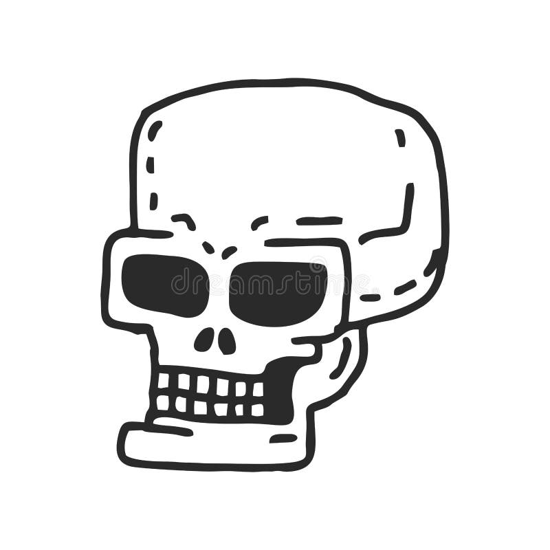 Human Skull Rough Sketch Stock Illustrations – 111 Human Skull Rough ...