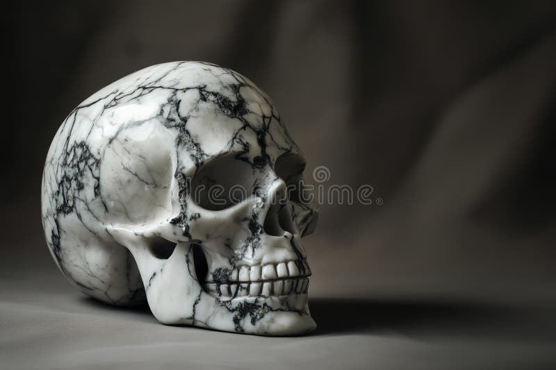 A Skull Carved from Marble Shows a Unique Combination of Art and Nature ...