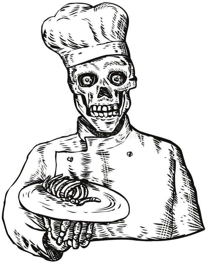 Skull Chef stock illustration. Illustration of scary, chef - 6275857