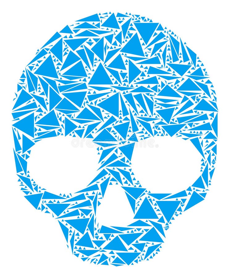 Skull Collage of Triangles stock vector. Illustration of abstract ...