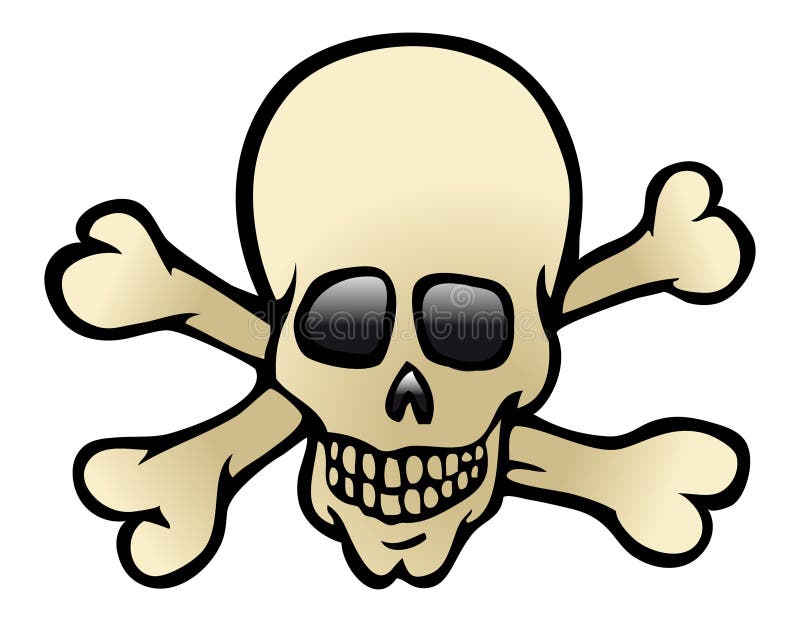 Skull & crossbones stock vector. Illustration of cartoon - 12966126
