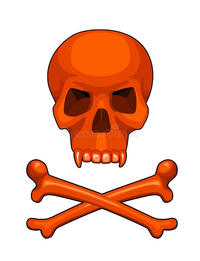 Skull and Crossbones Cartoon Vector Illustration Stock Vector ...