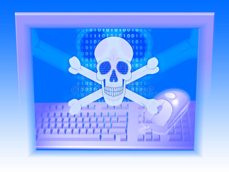 Hacker attack concept stock illustration. Illustration of hightech ...