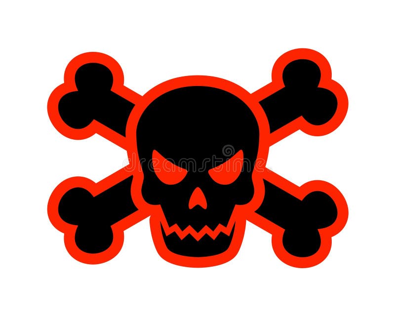 Skull and crossbones stock vector. Illustration of warning - 275881982