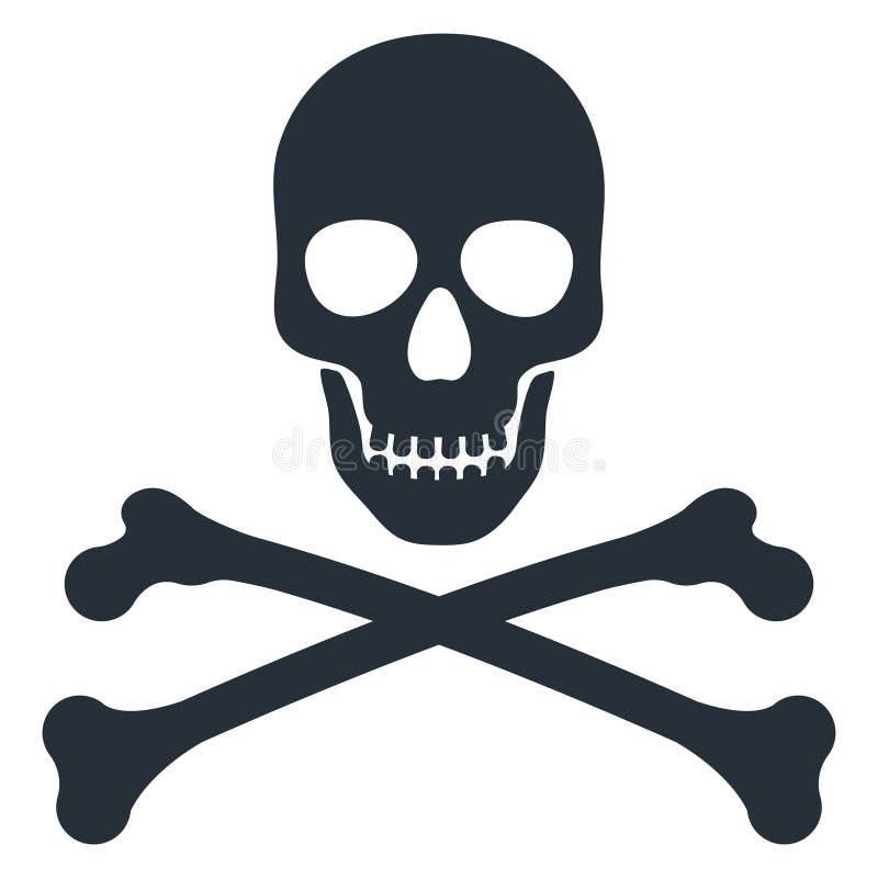 Danger Skull and Crossbones Vector Sign Illustration Stock Vector ...