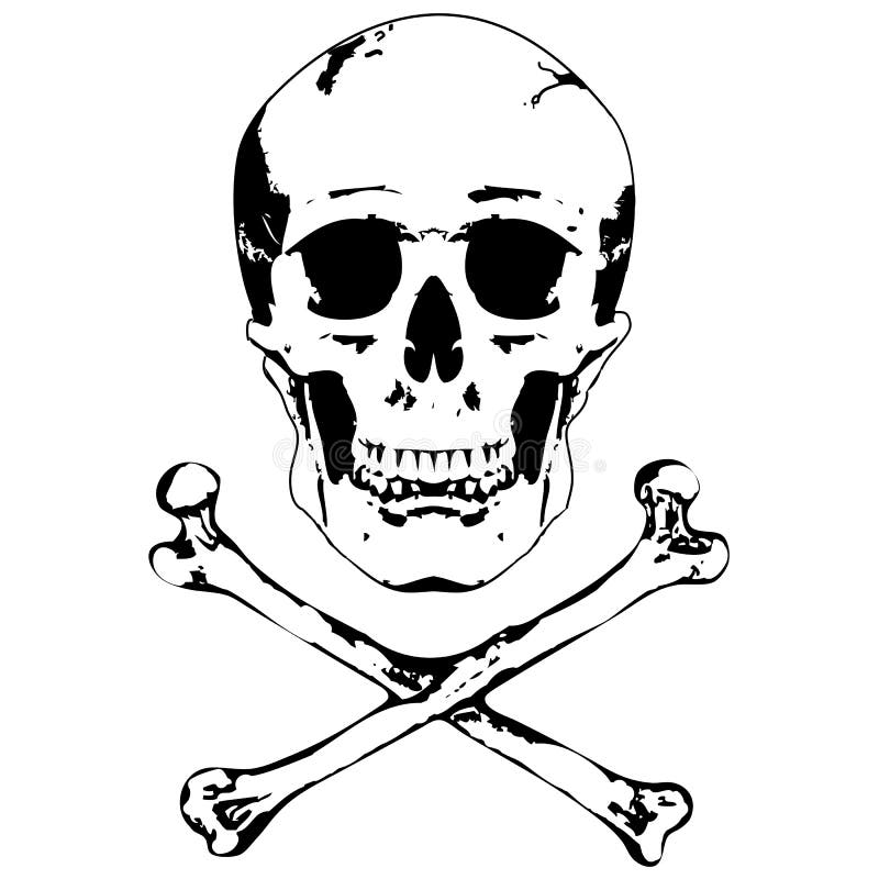 Skull and Crossbones Vector Stock Vector - Illustration of health, face ...