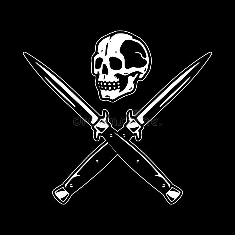 Crossed knives. stock illustration. Illustration of point - 535133