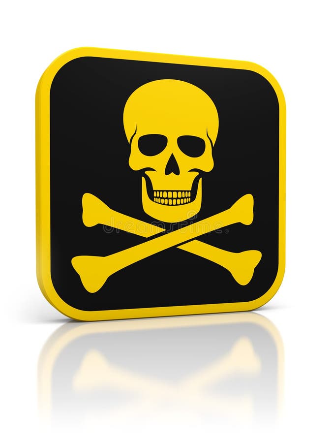 Skull danger icon stock illustration. Illustration of poisonous - 33363440