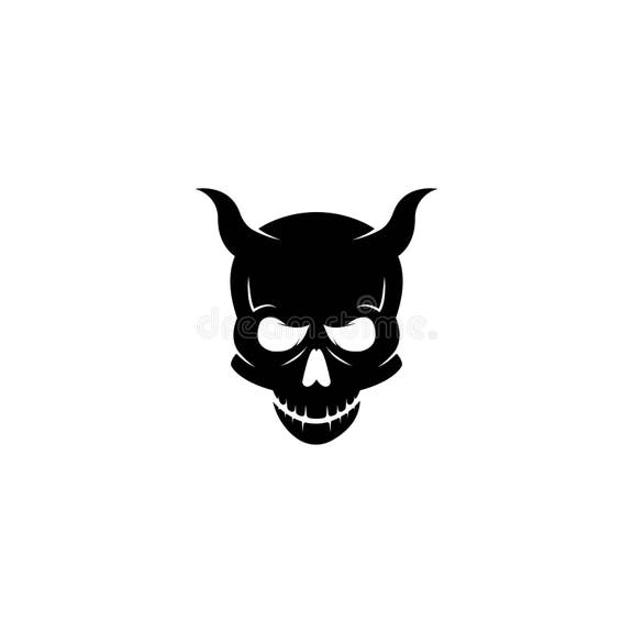 Skull Devil logo vector stock vector. Illustration of fear - 201910862