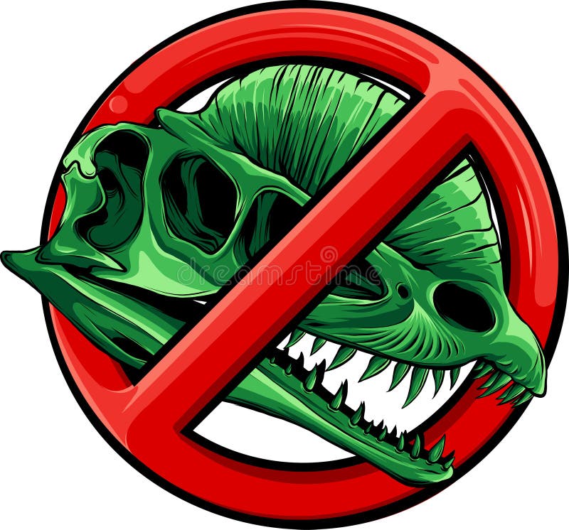 Skull of Dilophosaurus Dinosaur Vector Illustration Design Stock Vector ...