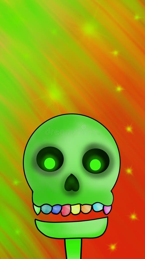 Skull drawing stock illustration. Illustration of color - 253152529