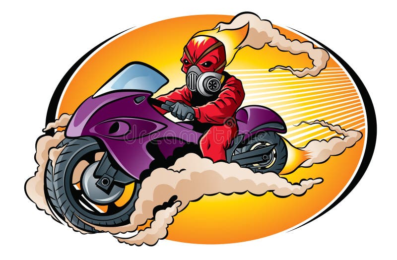 Skull and Motor. Vector Illustration. Stock Vector - Illustration of ...