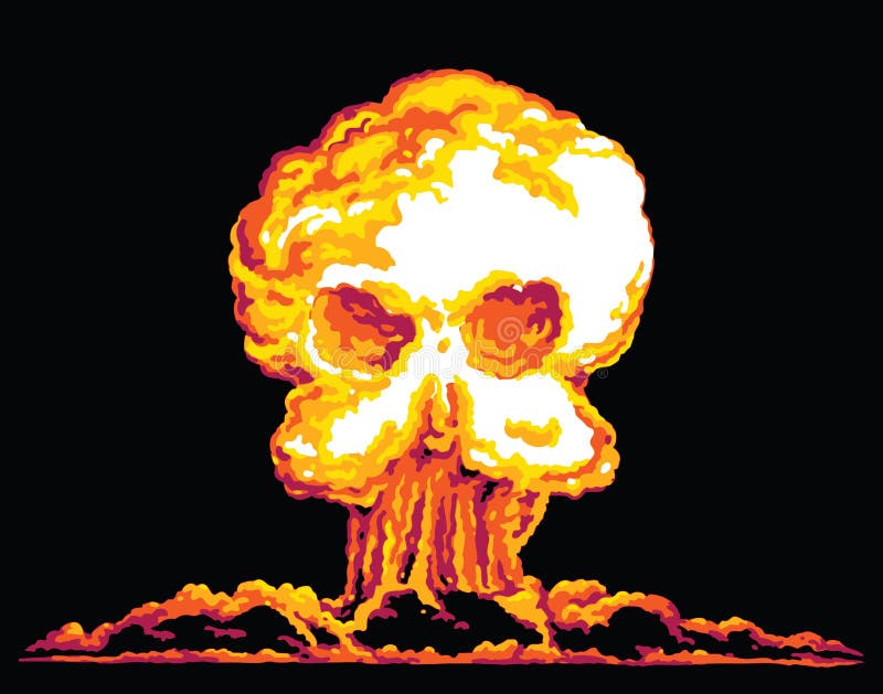 Skull Explosion stock vector. Illustration of black, smoke - 20760818