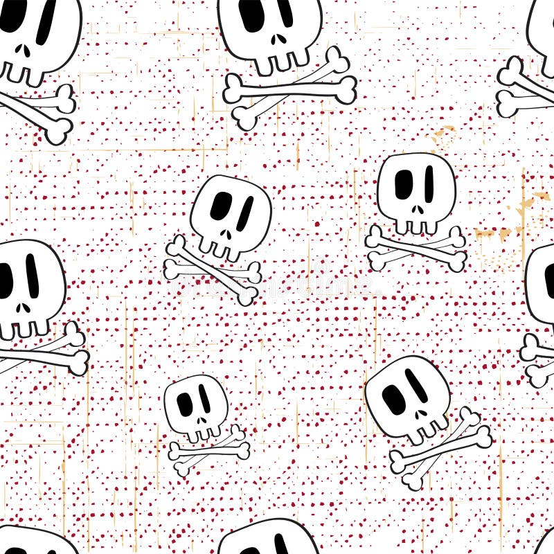 Skull Fun Pattern stock vector. Illustration of hand - 60062751