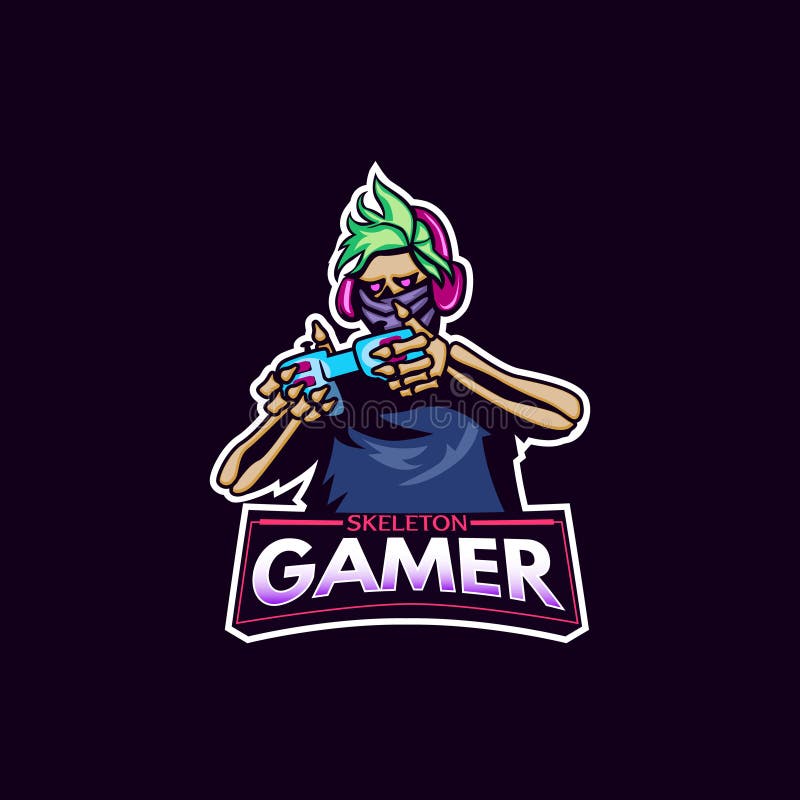 Skull Gamer Mascot Logo Design Vector Skull Logo Mascot Logo Gamer Logo ...