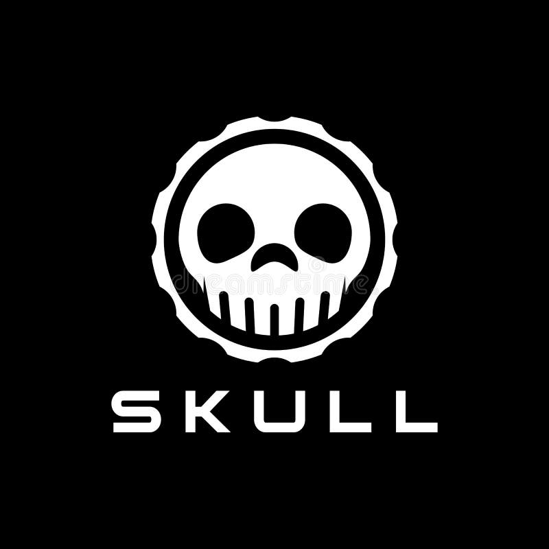 The Skull Gear Logo Design Vector Stock Illustration - Illustration of ...