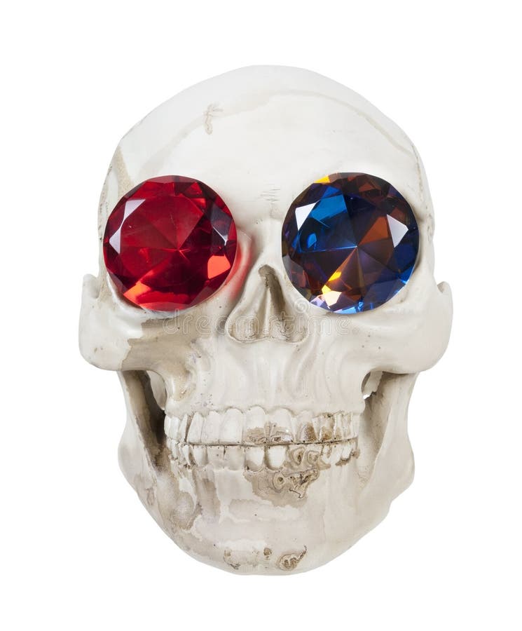 Skull with Gems for Eyes stock image. Image of gothic - 43499981