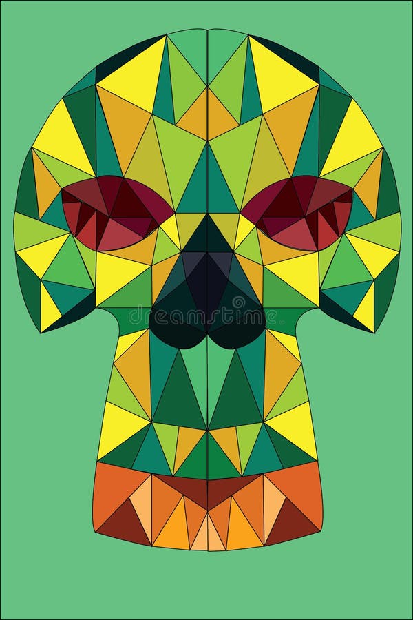 Skull with Geometric Pattern. Stock Vector - Illustration of black ...