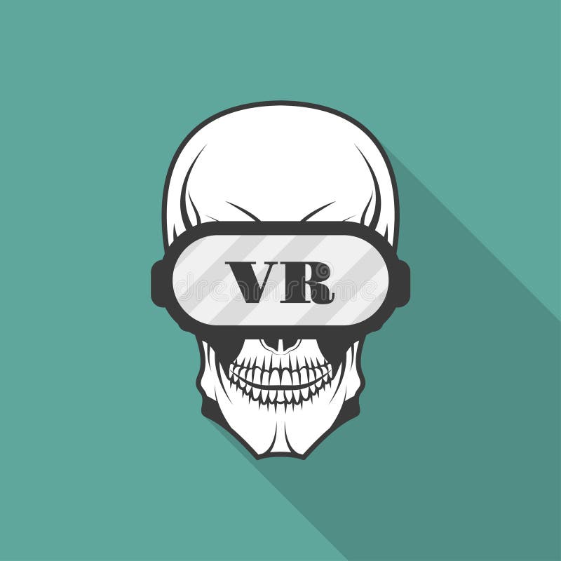 Virtual reality skull stock illustration. Illustration of scifi - 66933558