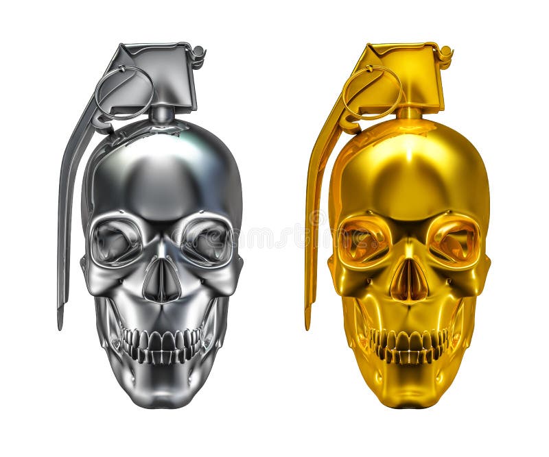 Skull grenade stock illustration. Illustration of grenade - 27038471