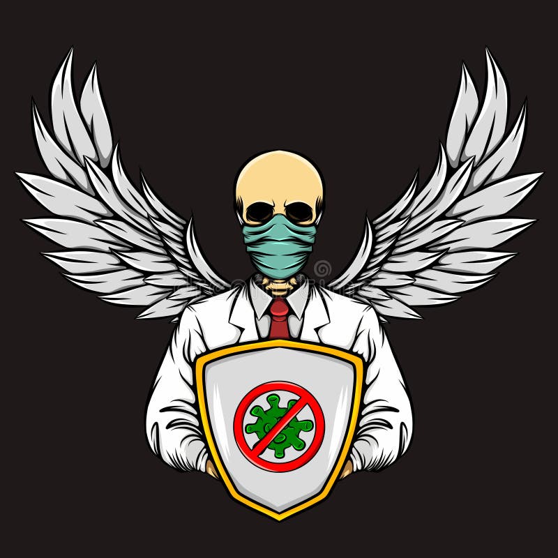 The Skull of the Guardian Doctor Protect from the Virus Stock Vector ...