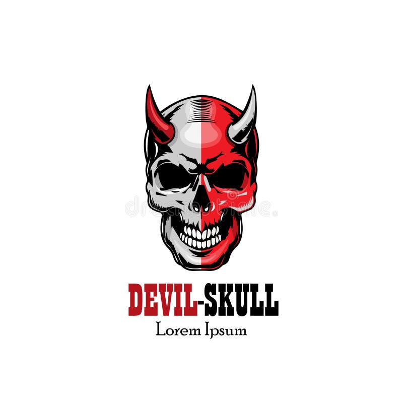 The Skull Head Logo is Shaped Like a Devil. Cool Logos, Cool and Slang ...