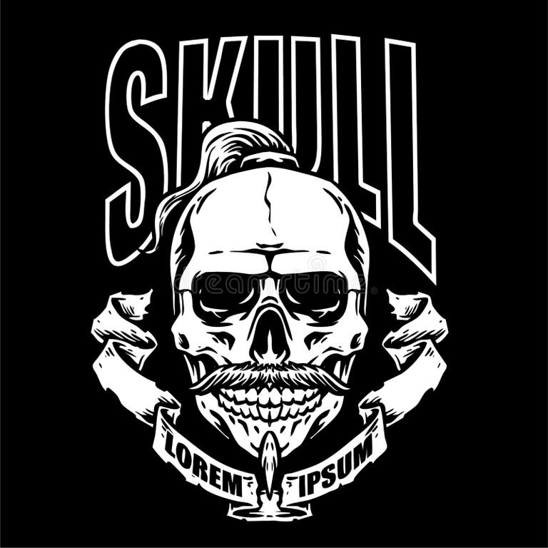 Skull Head of Mongolian Mongols Vector Illustration Stock Illustration ...