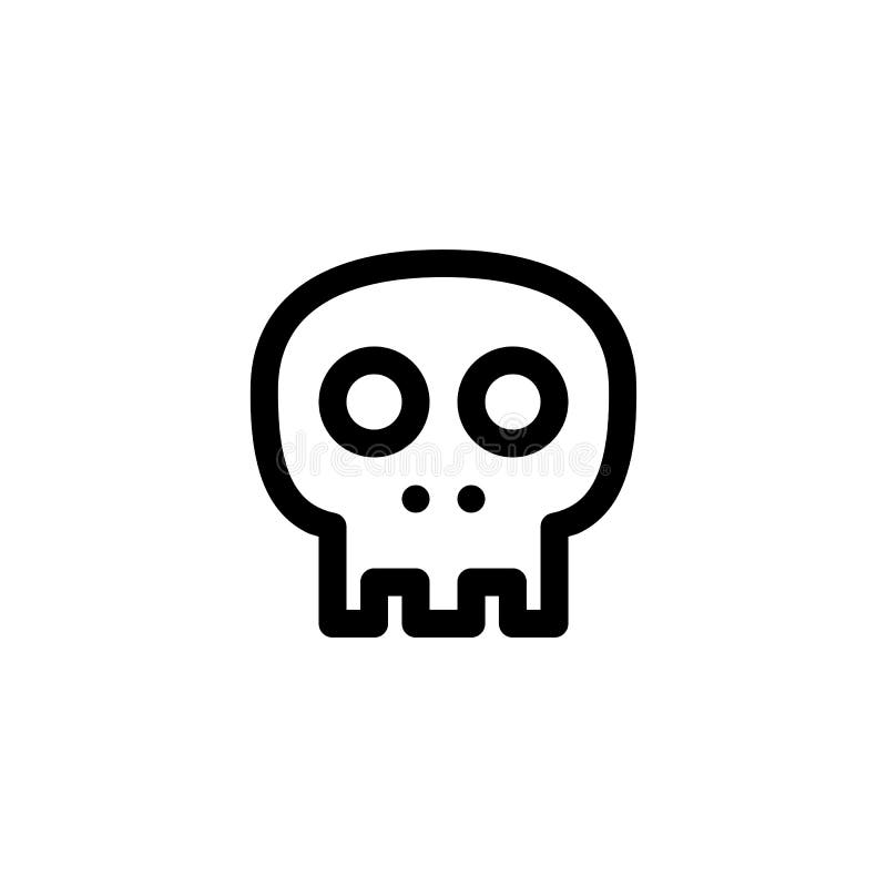 Skull Head Icon stock vector. Illustration of illegal - 174498291