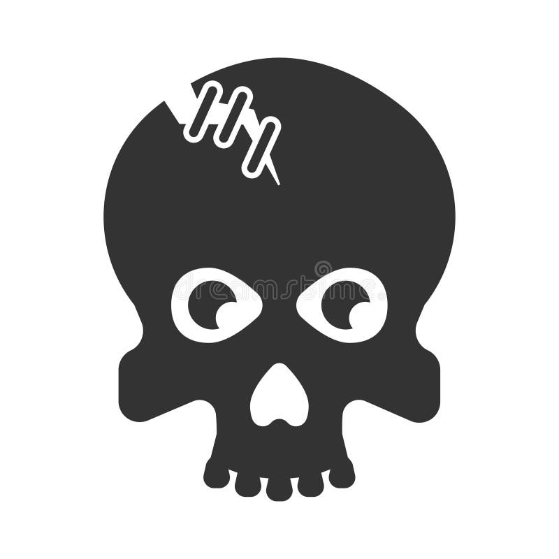 Skull icon stock vector. Illustration of dead, skeleton - 260609713