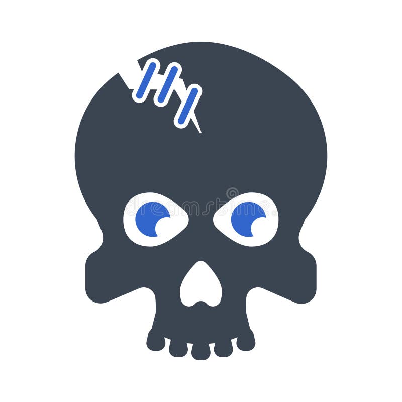 Skull icon stock vector. Illustration of halloween, dead - 260609776