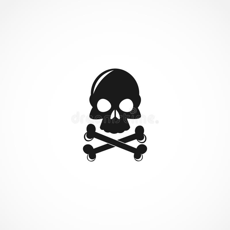 Skull icon. death icon stock vector. Illustration of crossbones - 199611461
