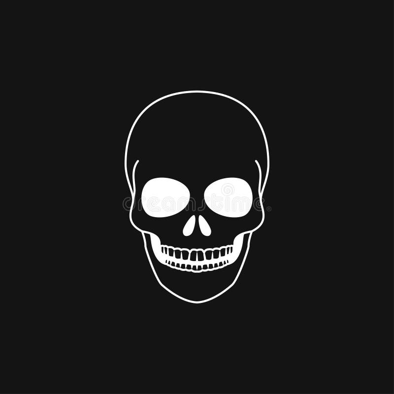 Skull Icon Sign Symbol for Design Stock Illustration - Illustration of ...