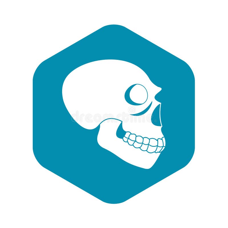 Skull icon, simple style stock vector. Illustration of horror - 155209805