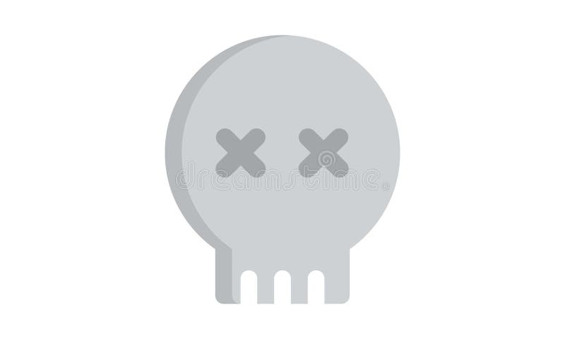 Skull Icon on White Background Vector Image Stock Vector - Illustration ...