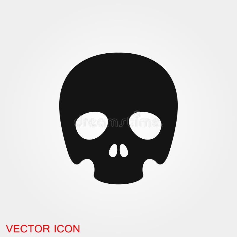 Skull Icon Vector Sign Symbol for Design Stock Vector - Illustration of ...
