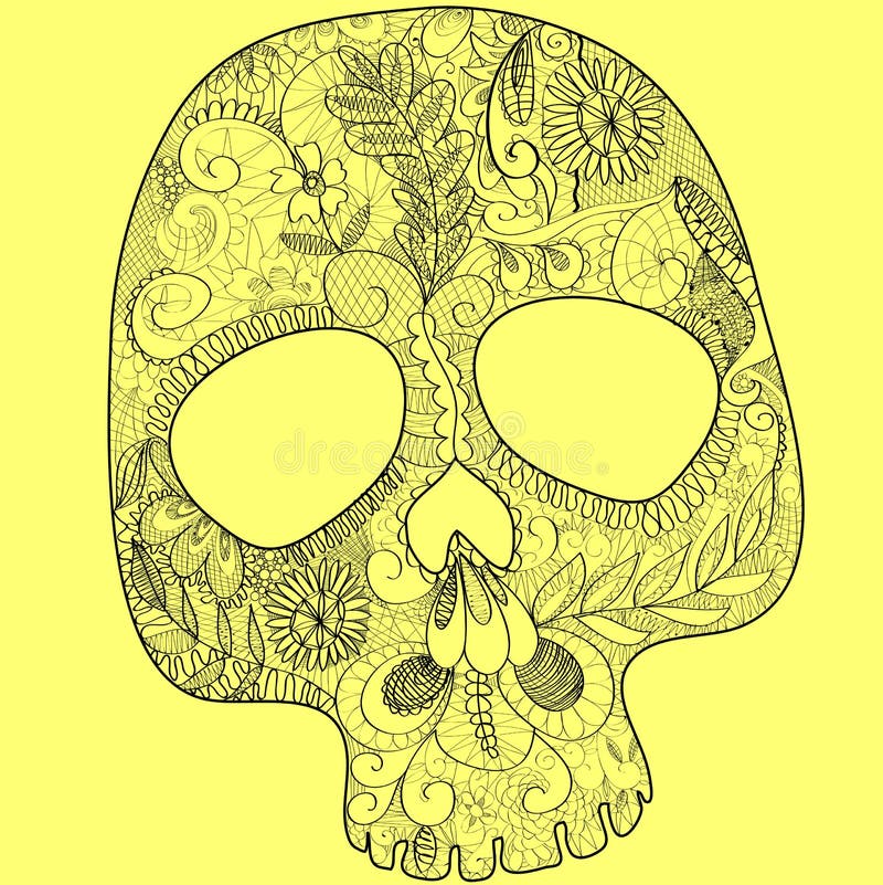 Skull lace stock vector. Illustration of lace, background - 23051321