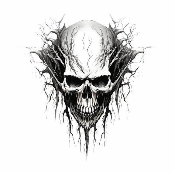 Skull for Logo Distinctive Mark Stock Illustration - Illustration of ...