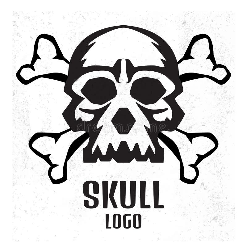 Skull logo. Human skull stock vector. Illustration of background - 83660355